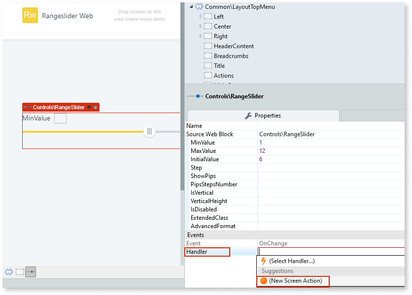 Range Slider - OutSystems 11 Documentation