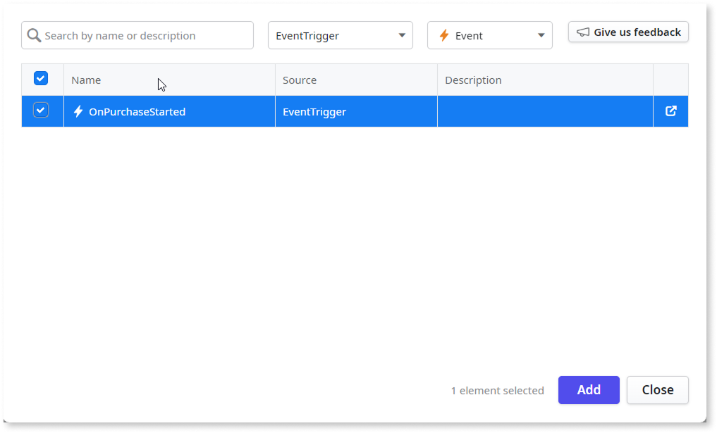 Implement events in ODC - ODC Documentation