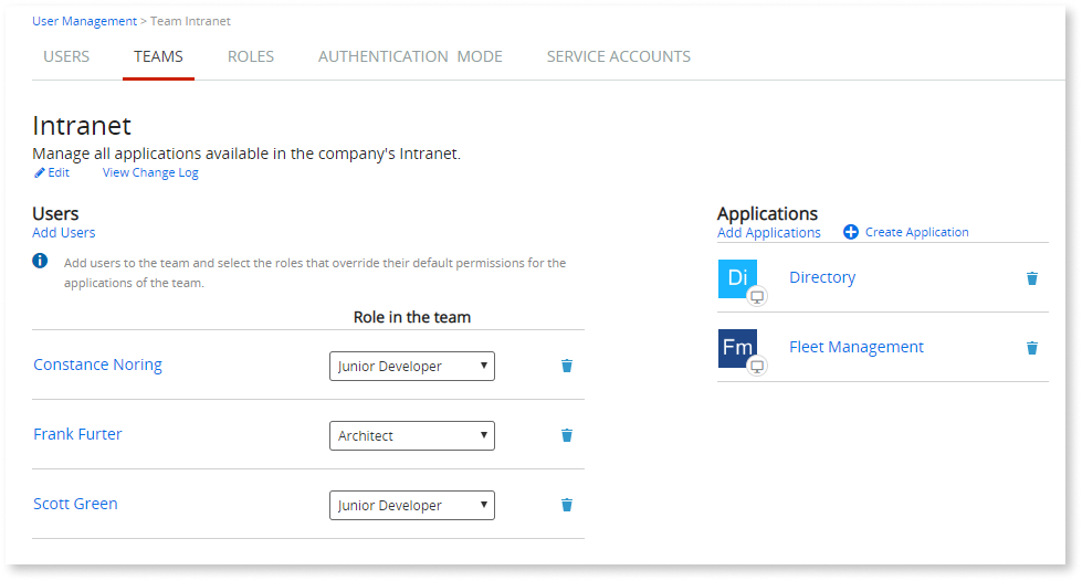 アプリケーションの作成者を制御する - OutSystems 11 ドキュメンテーション