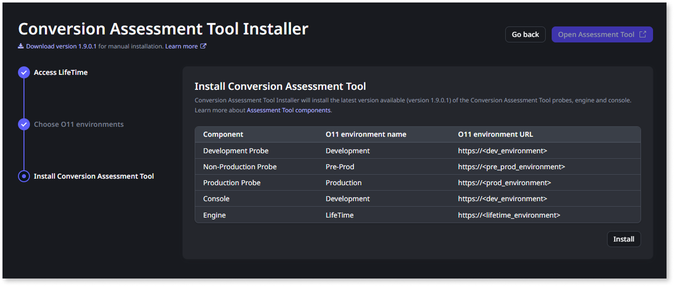 Set up the Conversion Assessment Tool - OutSystems 11 ドキュメンテーション