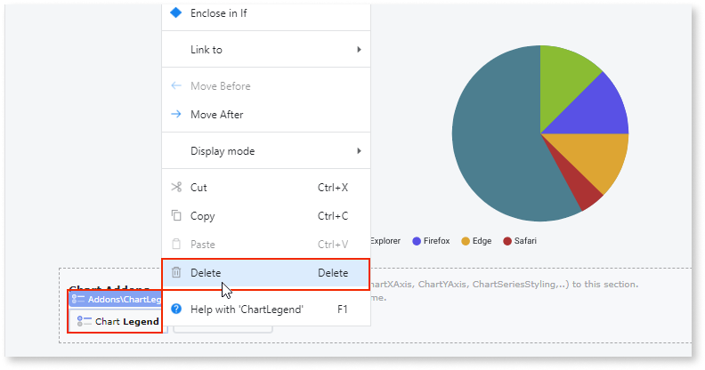 PieChart - OutSystems 11 ドキュメンテーション