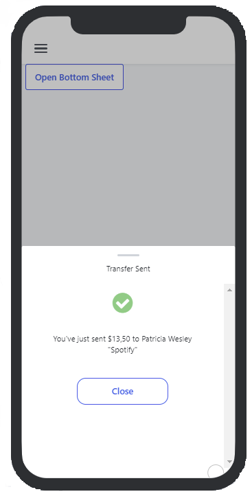 Bottom Sheet - OutSystems 11 Documentation