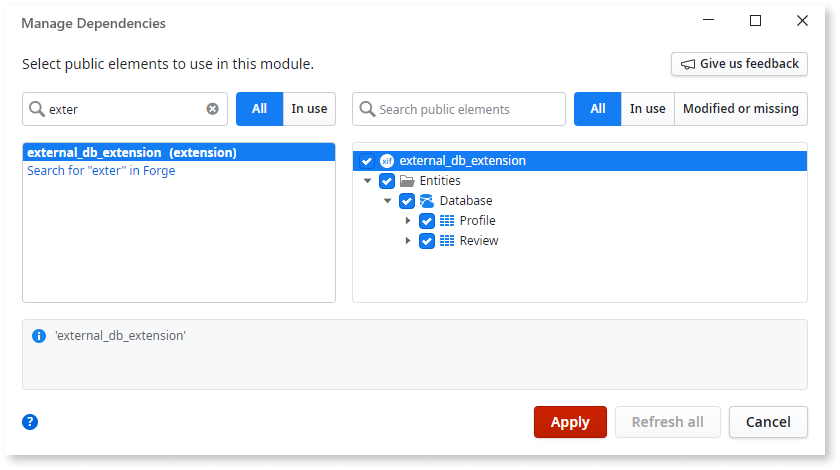 Integrate with an external database using Integration Studio - OutSystems 11 Documentation