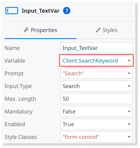 Client Variable - ODC Documentation