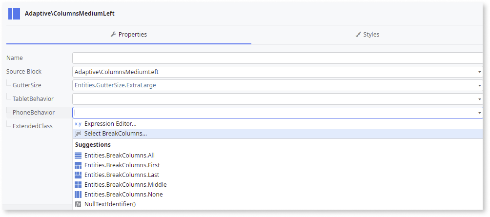 Responsive UI - OutSystems 11 ドキュメンテーション