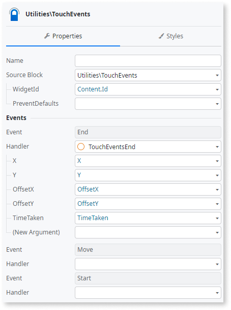 Touch Events - ODC Documentation