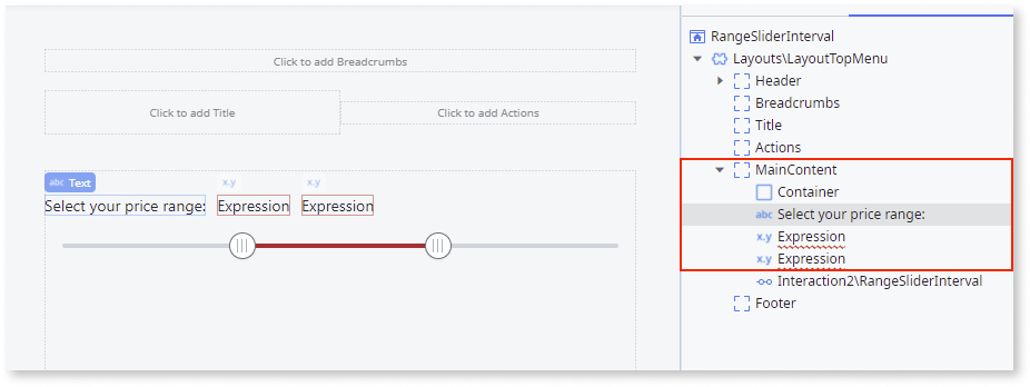 Range Slider Interval - OutSystems 11 Documentation