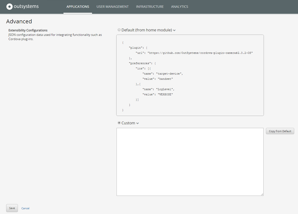 Override the Default Mobile Extensibility Configurations - OutSystems ...