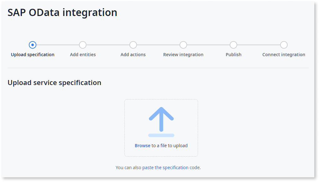 Obtaining the SAP service specification - OutSystems 11 Documentation