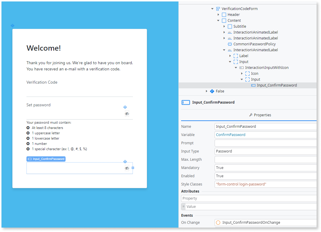 Create A Verification Code And Password Verification Form Odc