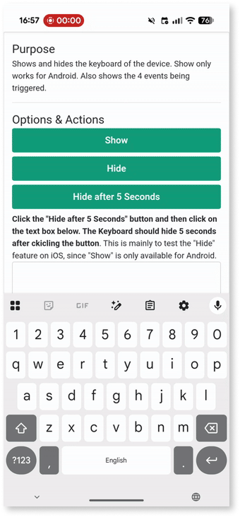 Keyboard plugin - ODC Documentation