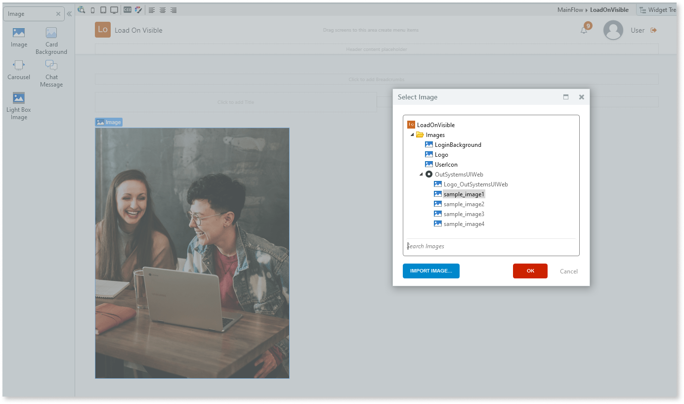 Load on Visible - OutSystems 11 Documentation